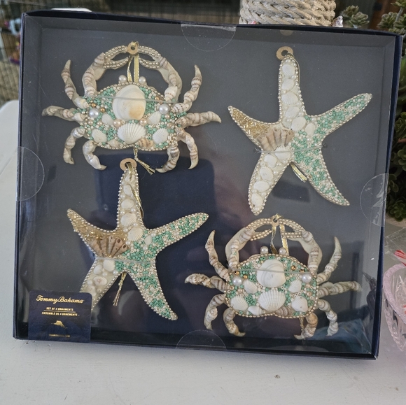 Tommy Bahama | Dining | Coastal Starfish Shells Holly Christmas Dinner ...